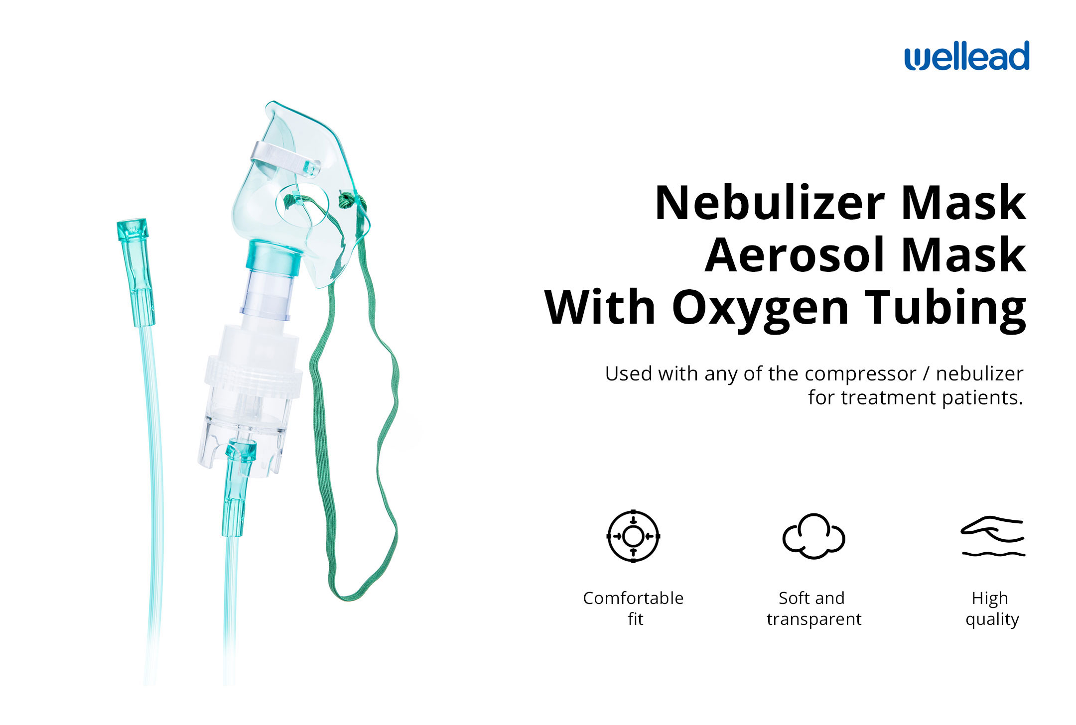 Nebulizer mask/ Aerosol mask with oxygen tubing | Medmay – Digital ...