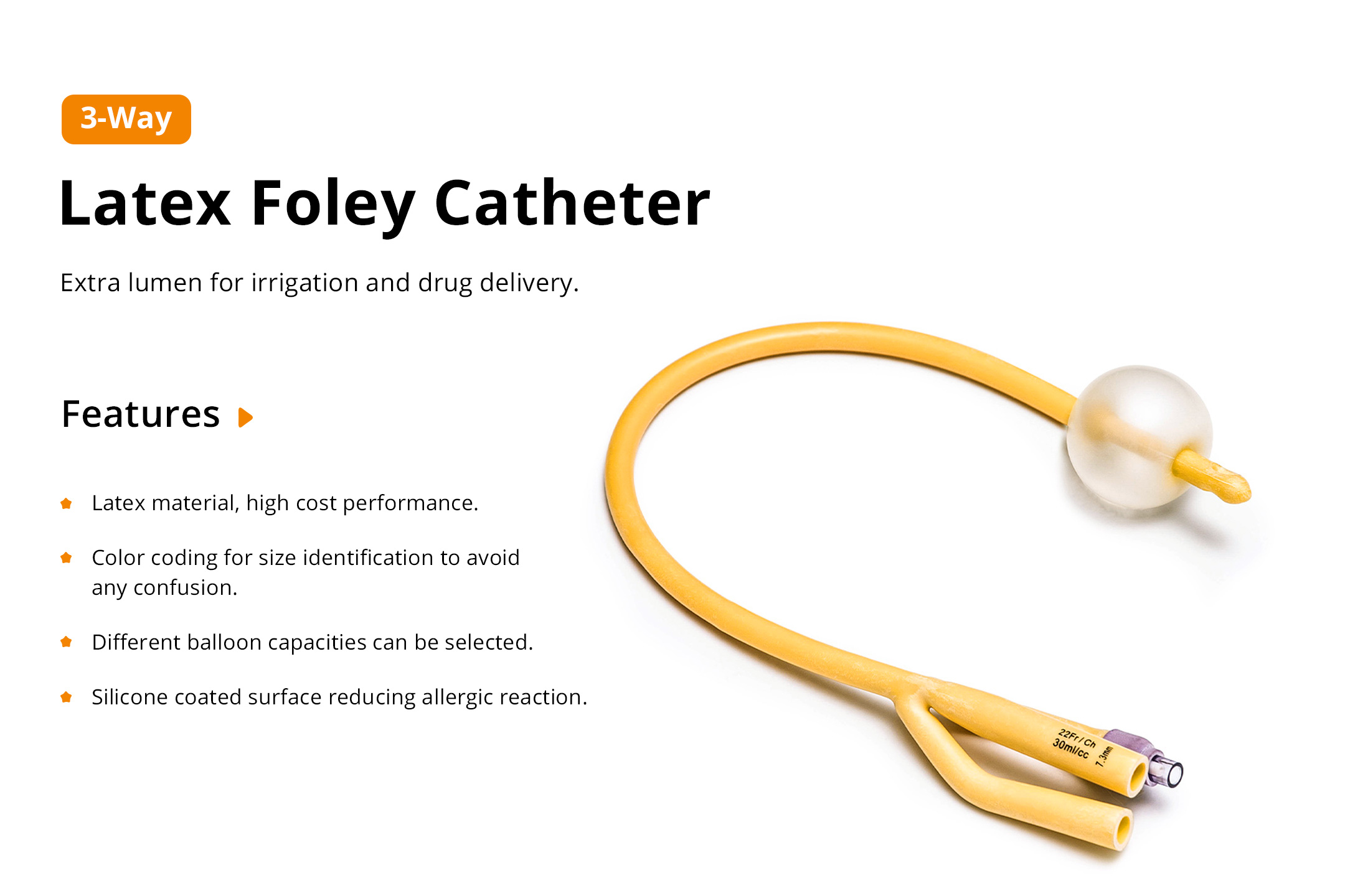 3-way latex foley catheter with plastic valve | Medmay – Digital ...