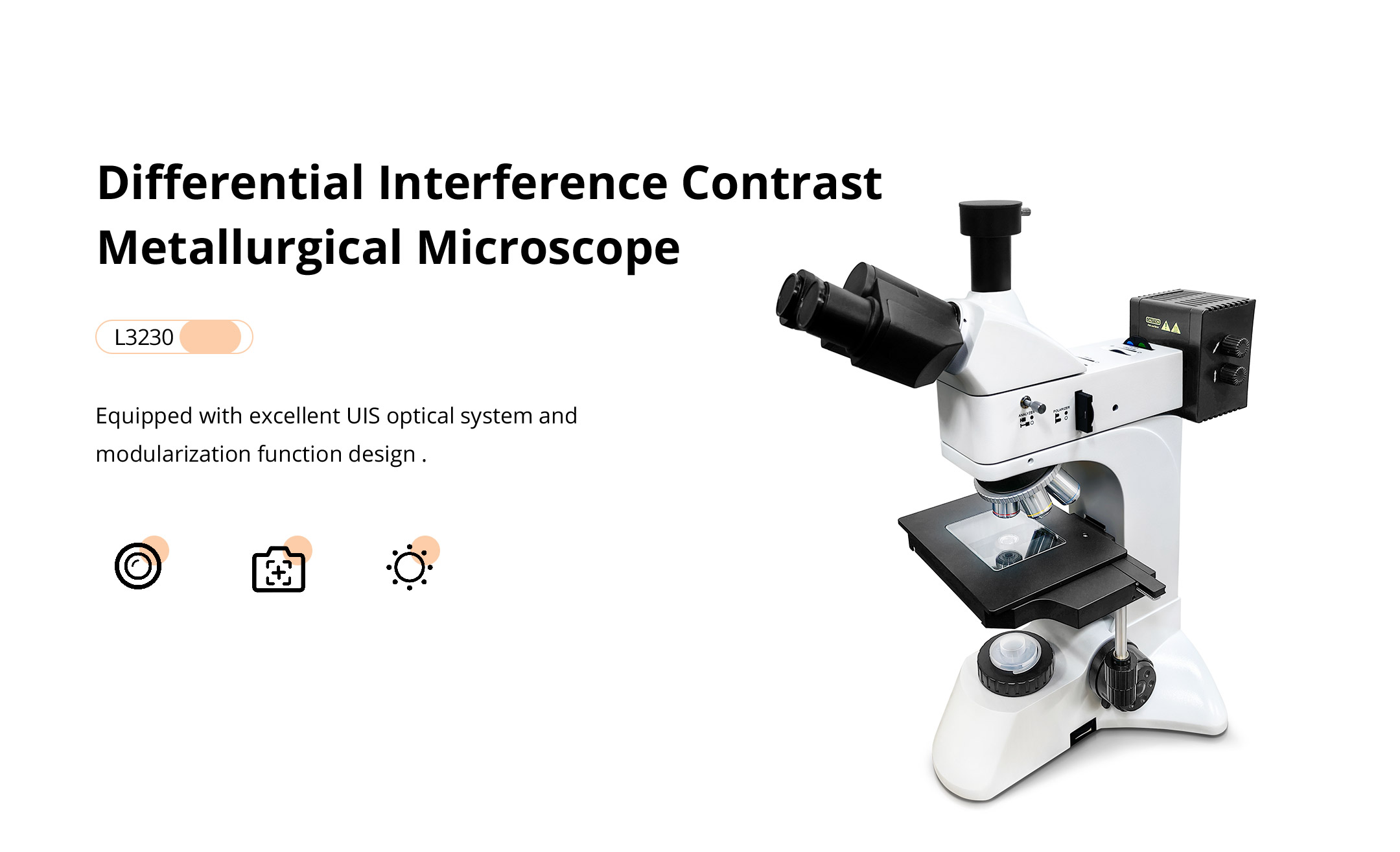 Differential interference contrast metallurgical microscope L3230 ...