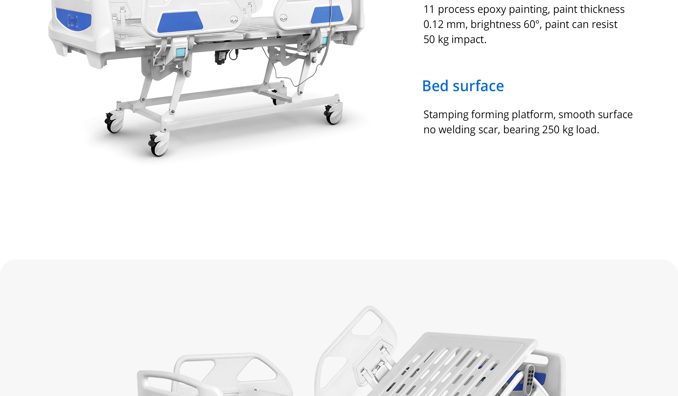 B8e / B6e electric bed (five or three functions) | Medmay – Digital ...